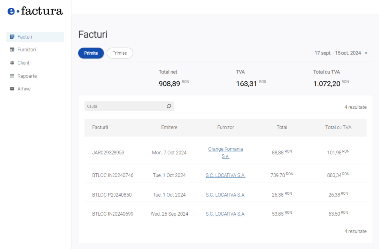 Facturi Online - emitere & arhivare facturi SPV ANAF